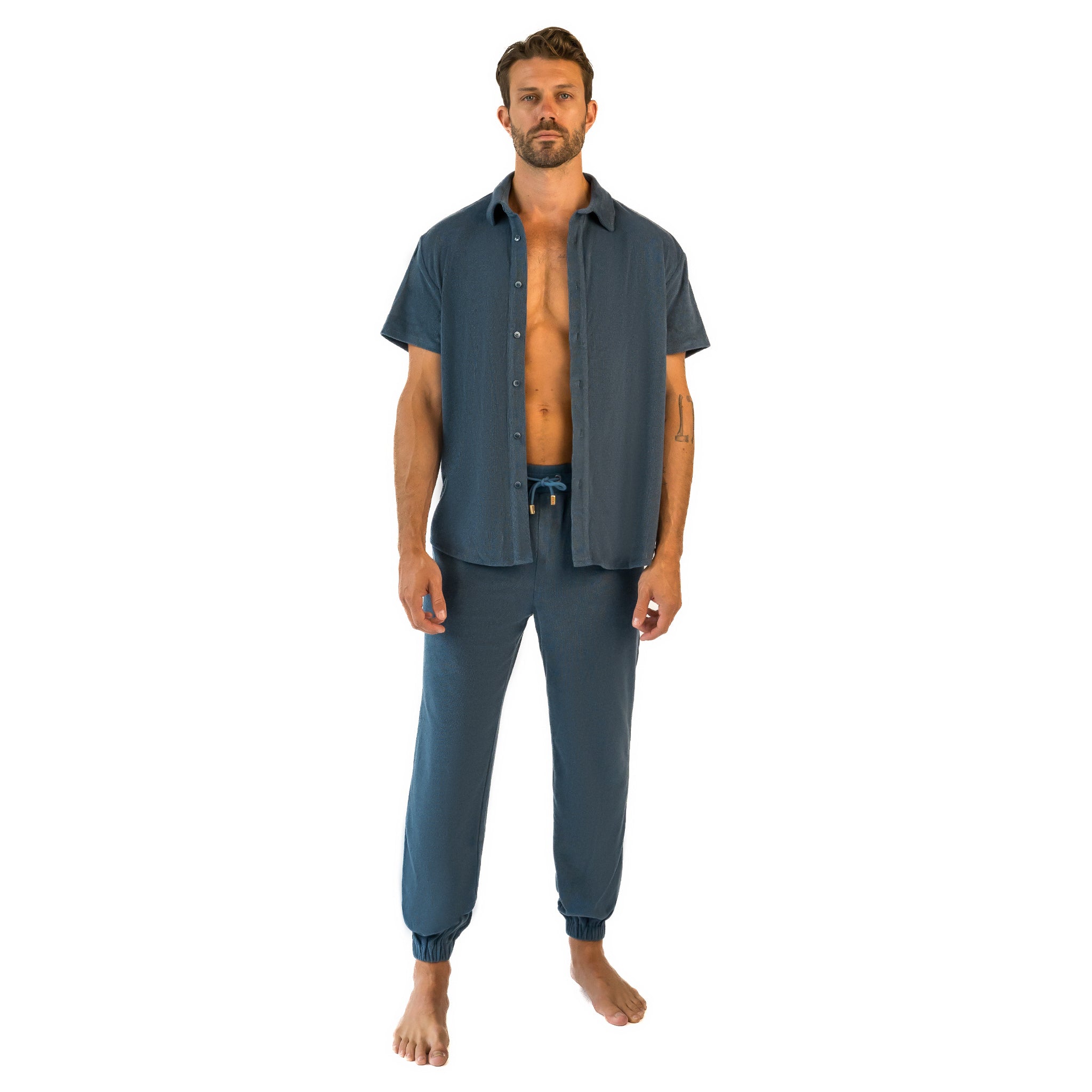 Premium Quality Navy Terry Cloth Pants | East x East